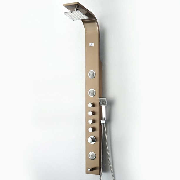 Geona (Brushed Bronze) Thermostatic Shower Massage Panel