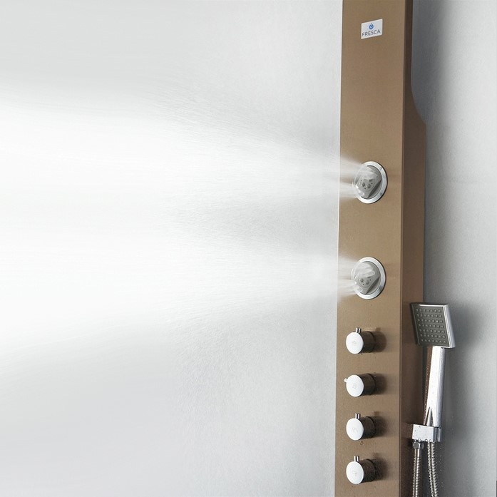 Geona (Brushed Bronze) Thermostatic Shower Massage Panel